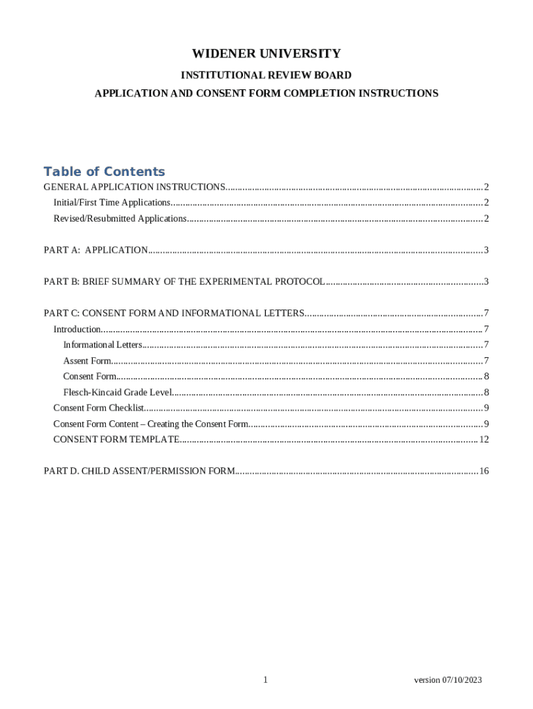 Institutional Review Board (IRB) OfficeApplication Materials Doc ...