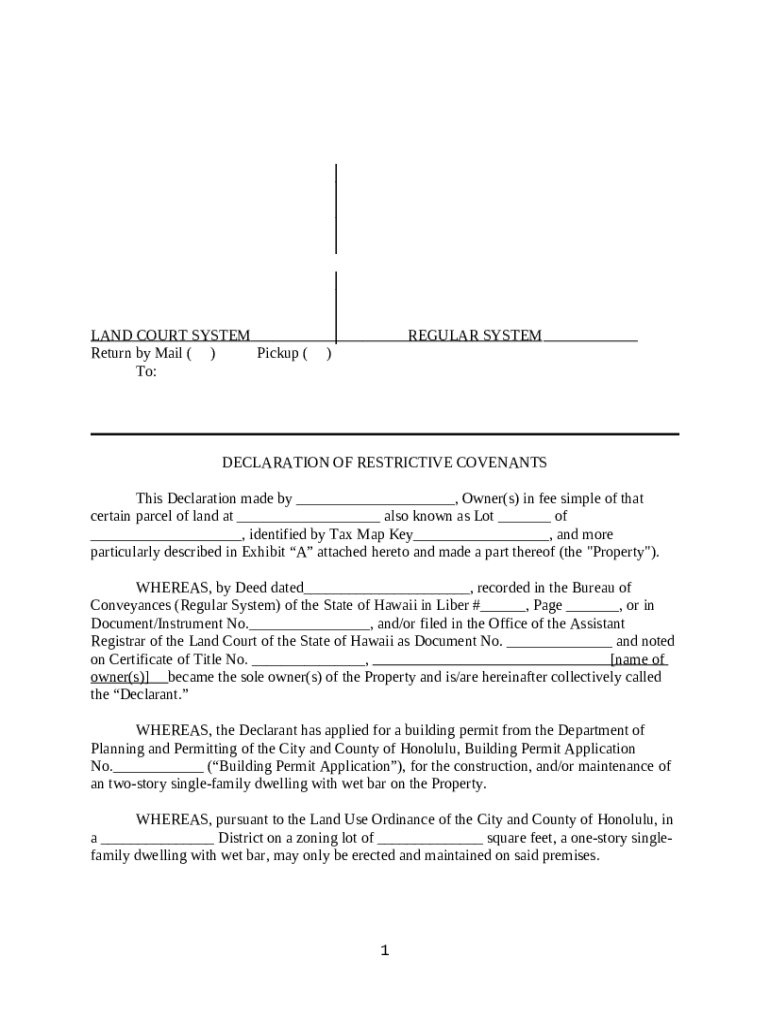 Sample Restrictive Covenant for Floodplains and Wetlands Doc Template ...