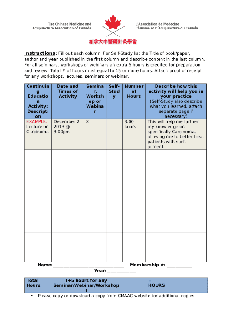 download continuing education Doc Template | pdfFiller