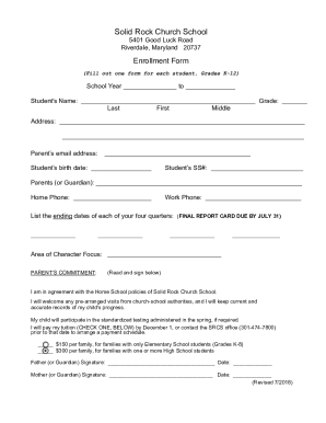 Fillable Online Homeschool Forms for SRC Fax Email Print - pdfFiller