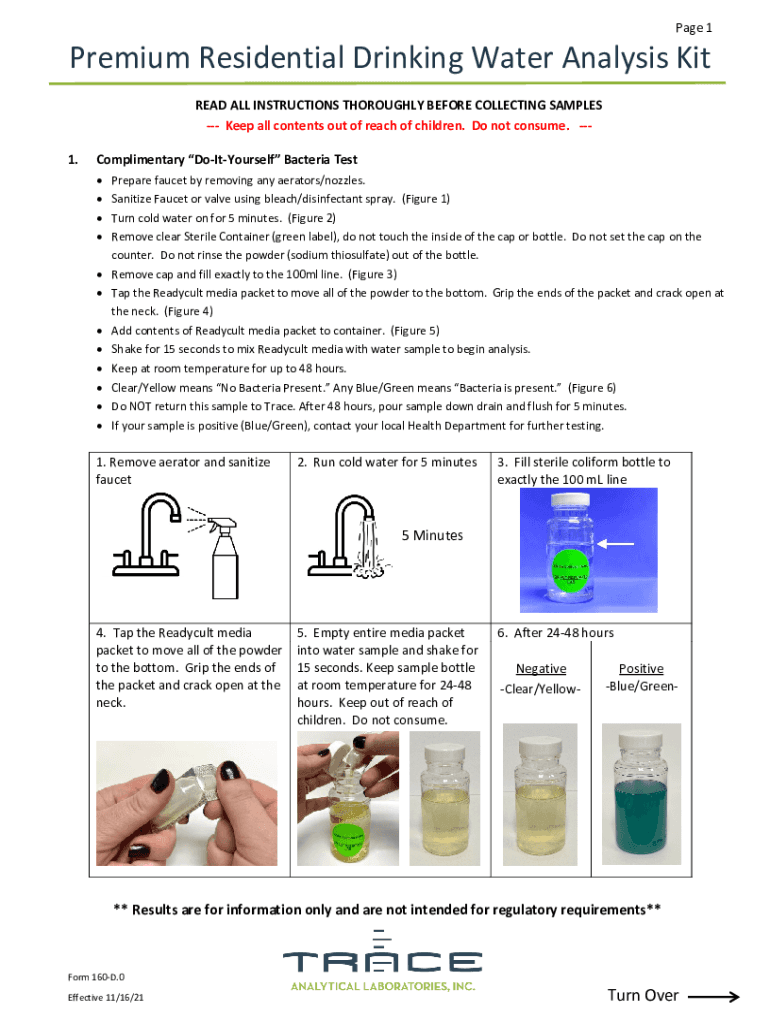 Fillable Online Drinking Water Quality Testing And Interpreting Your Fillable Online Drinking Water Quality Testing And Interpreting Your