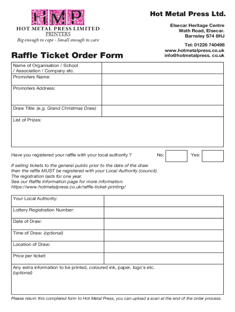 Fillable Online raffle-ticket-order-form.indd Fax Email Print - pdfFiller