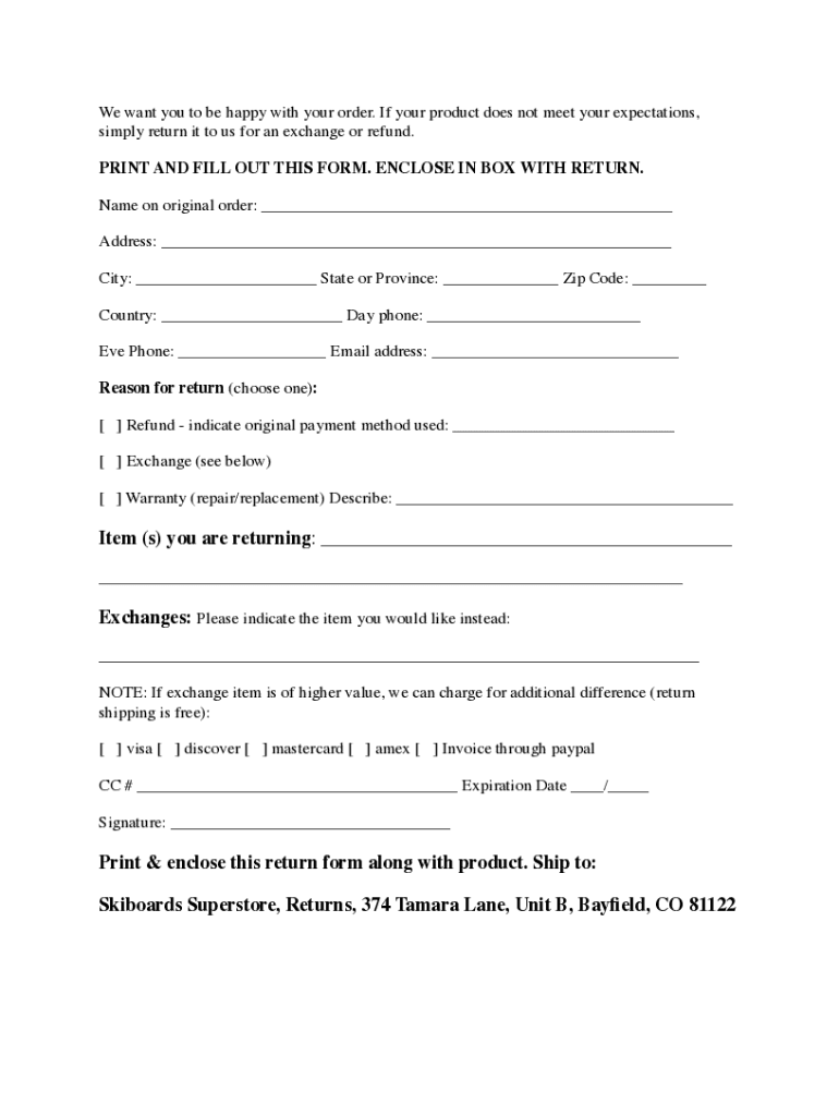 Fillable Online How To Write An Ecommerce Return Policy (Template ...