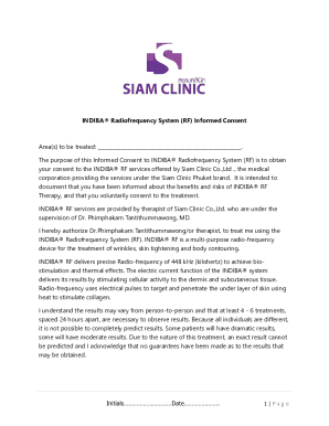 Fillable Online INDIBA Consent form Fax Email Print - pdfFiller