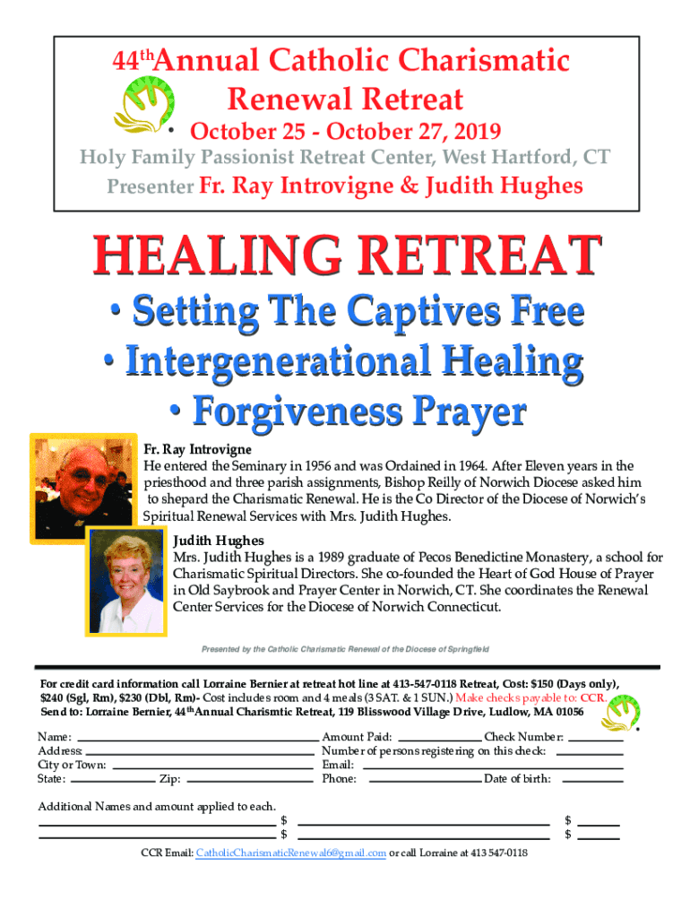 Fillable Online 44thAnnual Catholic Charismatic Fax Email Print - pdfFiller