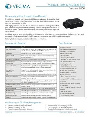 Fillable Online VEHICLE TRACKING BEACON Vecima 6800 - Contigo Fax Email ...