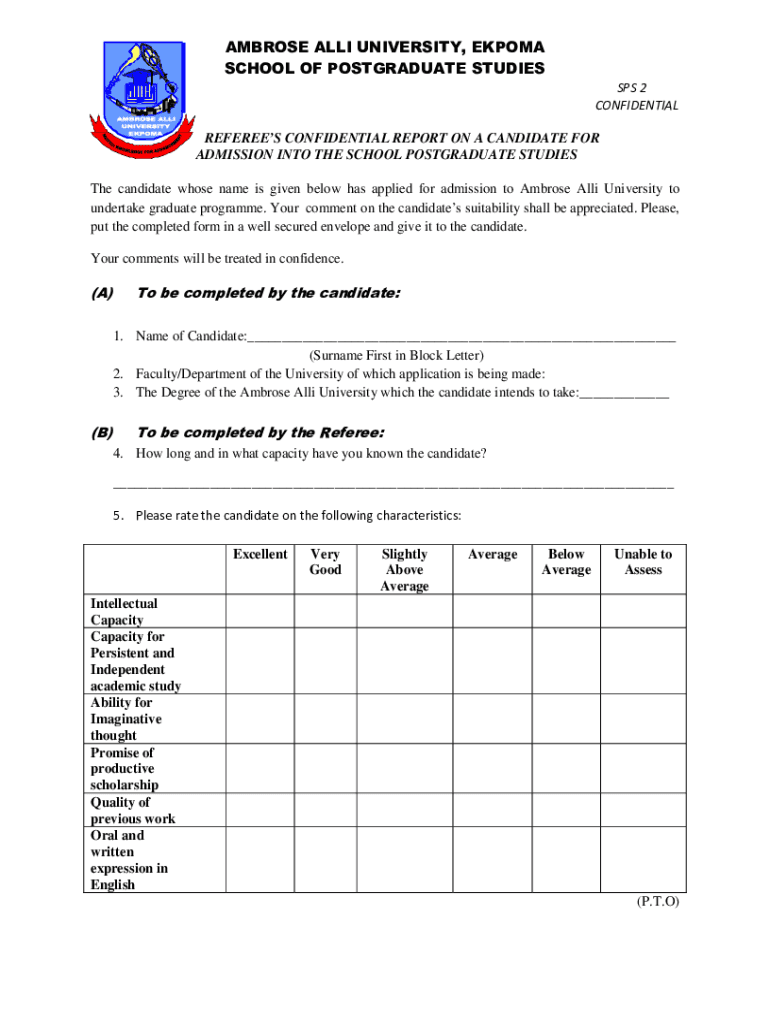 Fillable Online SPS Referee Form Fax Email Print - pdfFiller