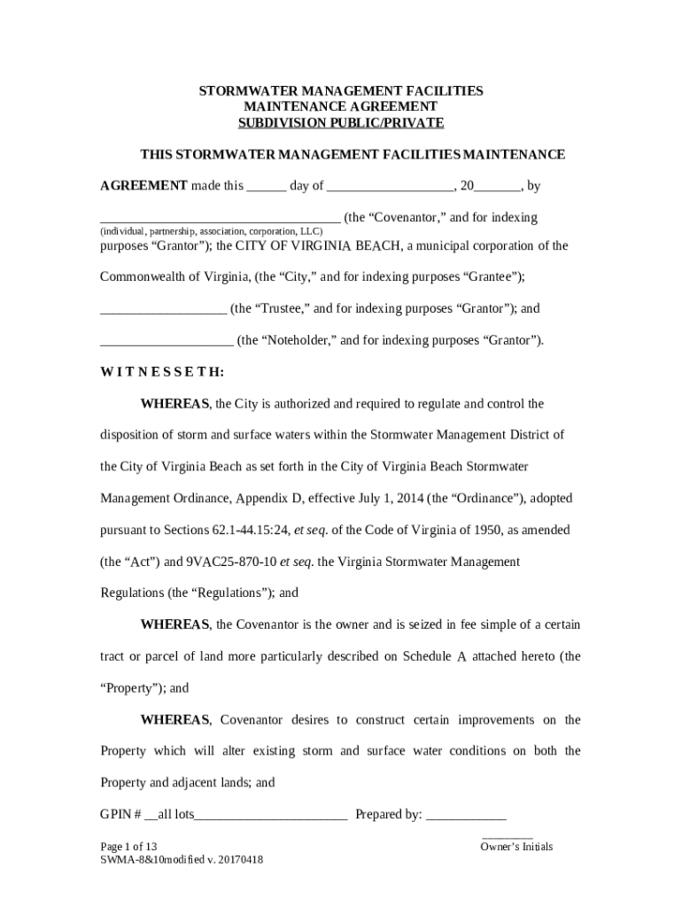 Appendix 9-B EXAMPLE BMP MAINTENANCE ... Doc Template | pdfFiller