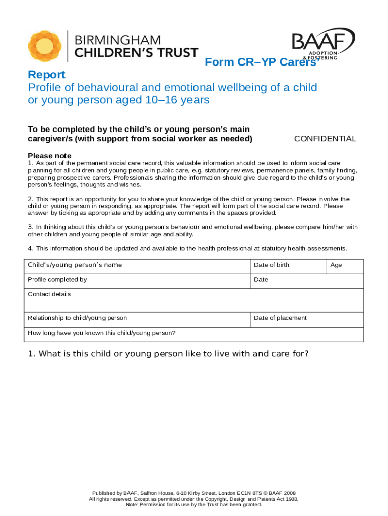 Please print CAREGIVER-TEACHER REPORT FOR ... Doc Template | pdfFiller