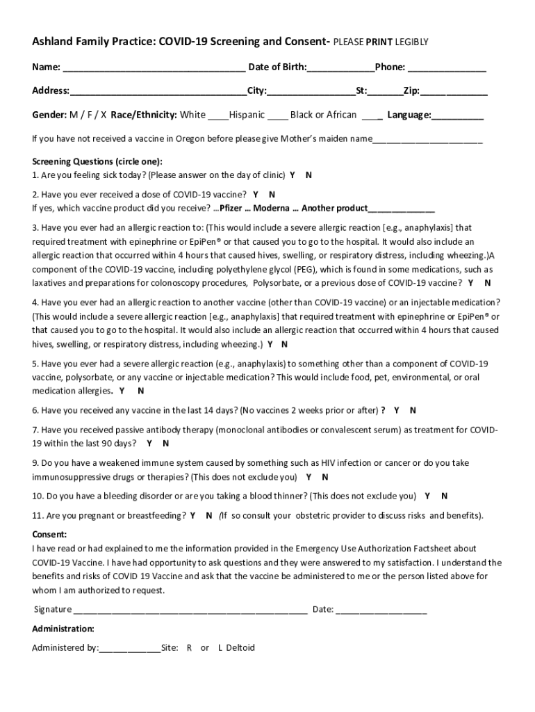 Fillable Online Safeway COVID Vaccine Informed Consent Form Fax Email ...