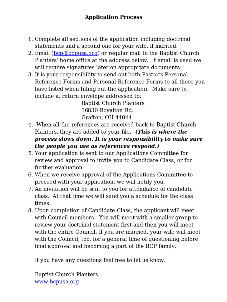 Application Process Complete all sections of the ... Doc Template | pdfFiller