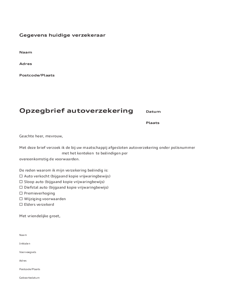 Invulbaar Online Met deze brief verzoek ik de bij uw maatschappij ...