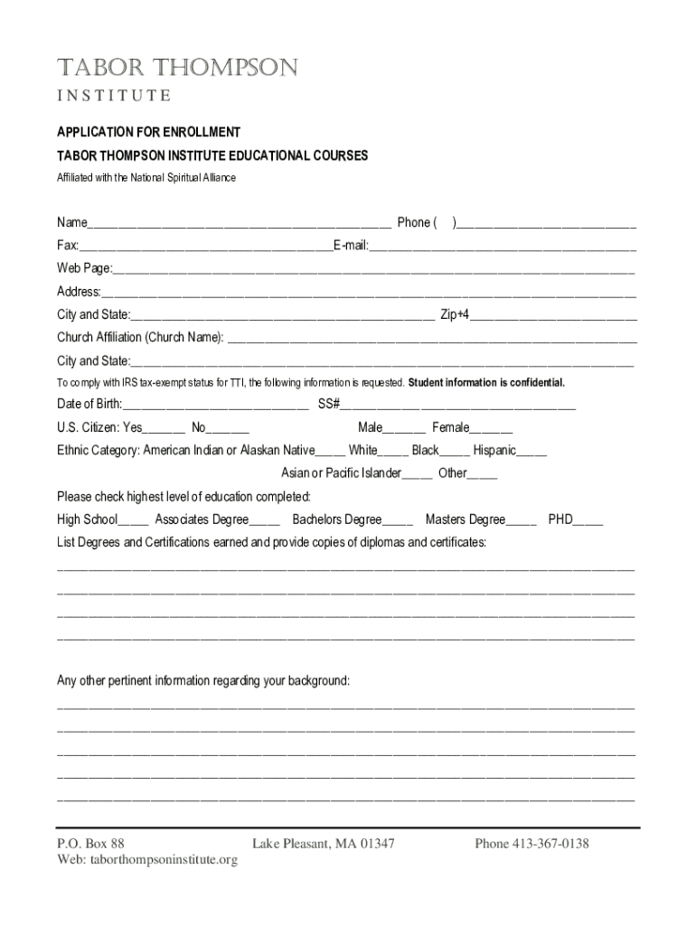 Fillable Online Home - Tabor Academy - Independent Boarding & Day ...