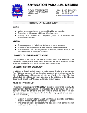 Fillable Online Language of instruction in schools in low and middle ...