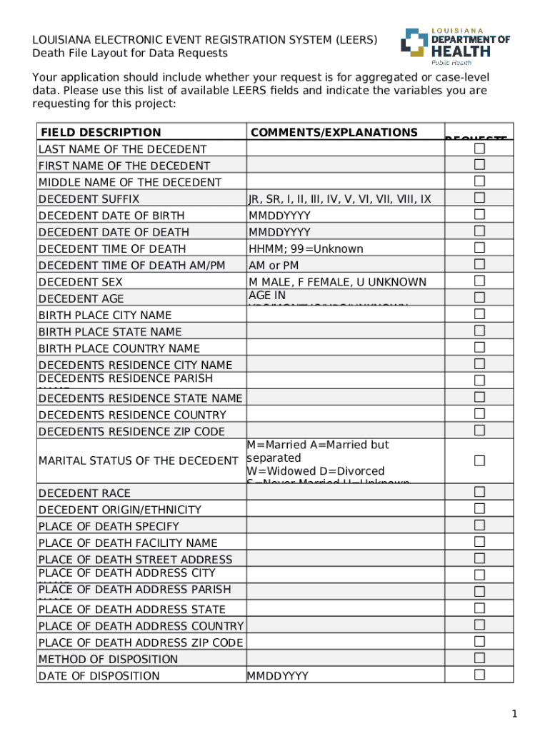 Birth Field Layout Doc Template | pdfFiller