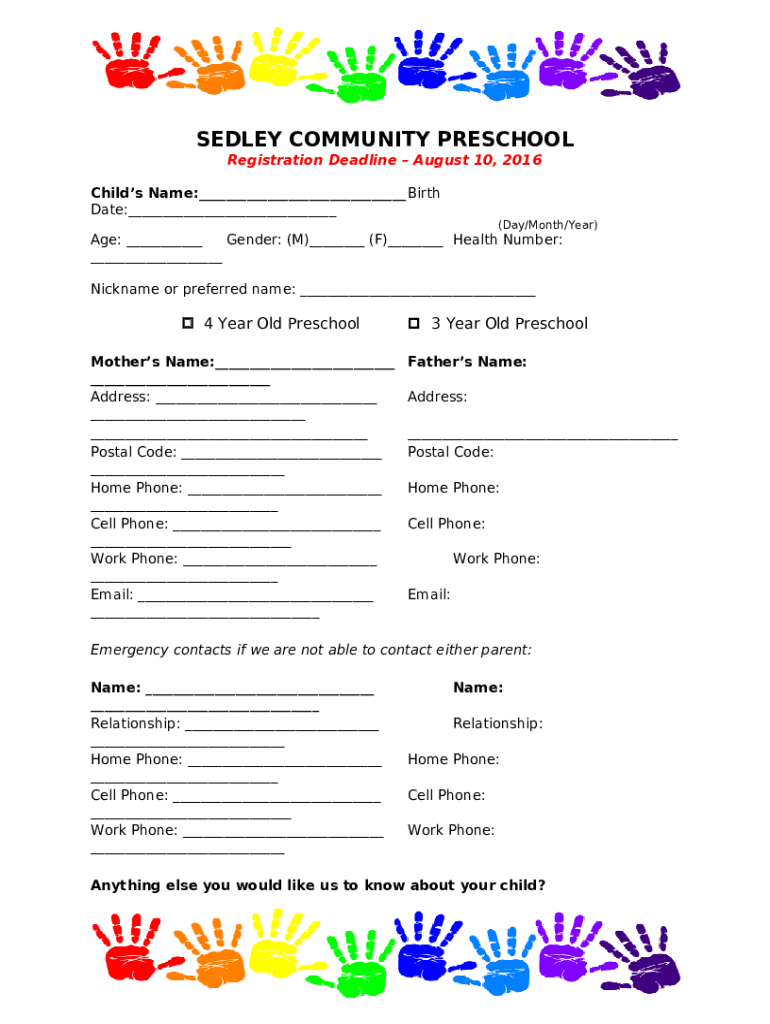 Preschool Promise Enrollment Manual Doc Template | pdfFiller
