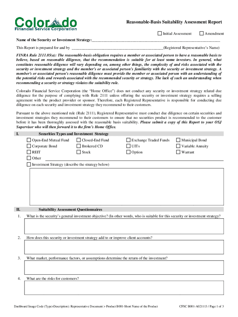 Fillable Online What is FINRA Rule 2111 and Investment Suitability? Fax ...