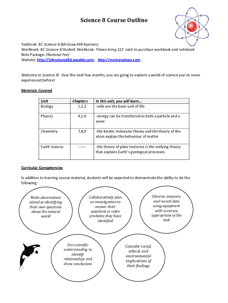 Fillable Online BC Science 8 Student Workbook book by Lionel Sandner ...