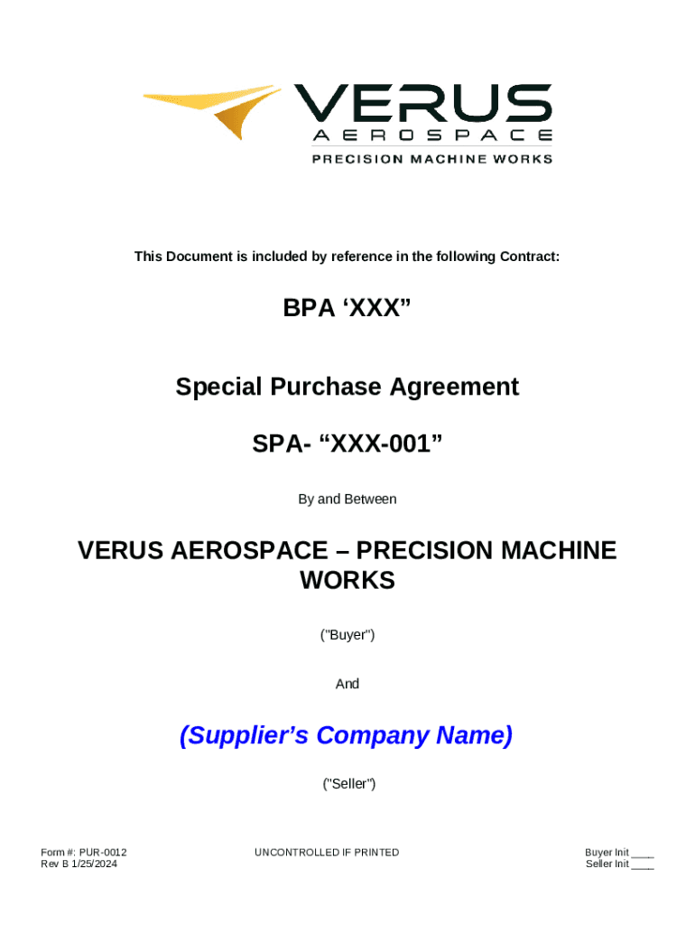 VERUS AEROSPACE PRECISION MACHINE WORKS Doc Template | pdfFiller