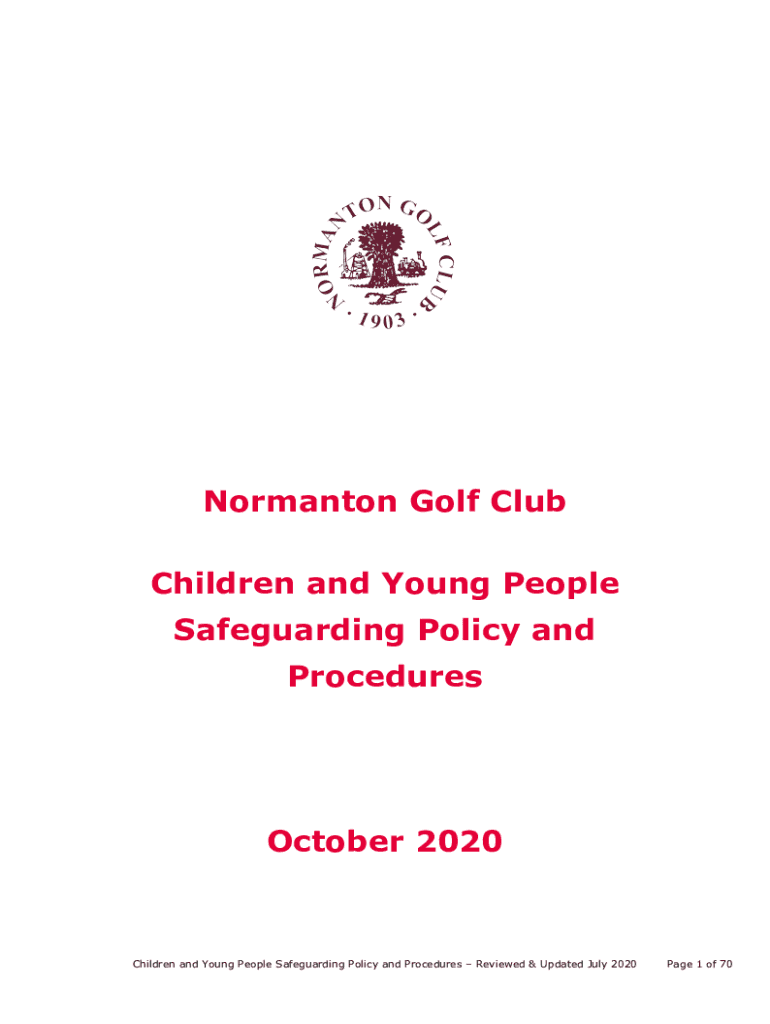 Fillable Online Normanton Golf Club Children and Young People ... Fax ...
