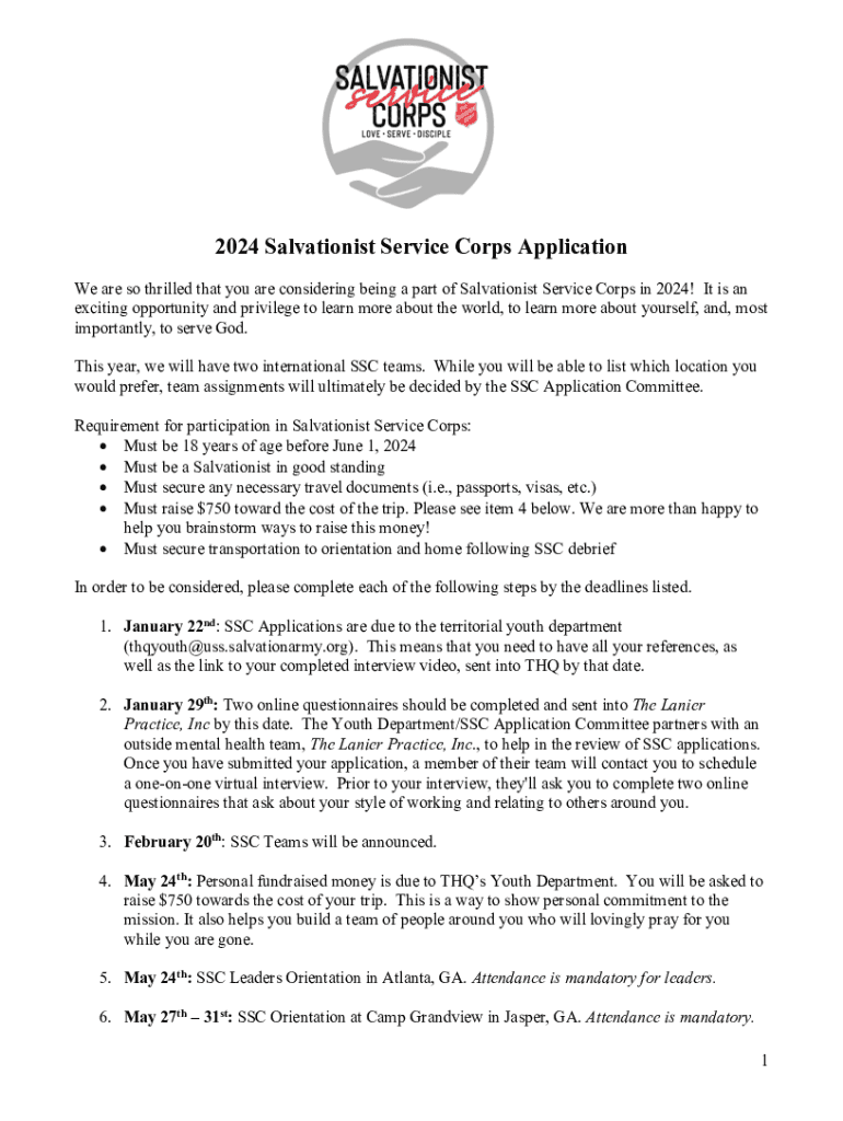 Fillable Online The Salvation Army, Alaska Youth DepartmentAnchorage ...