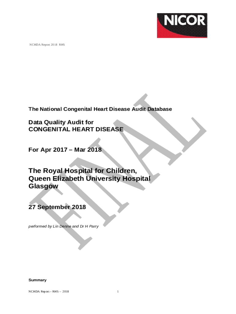 The United Kingdom National Congenital Heart Disease ... - nicor4 nicor ...