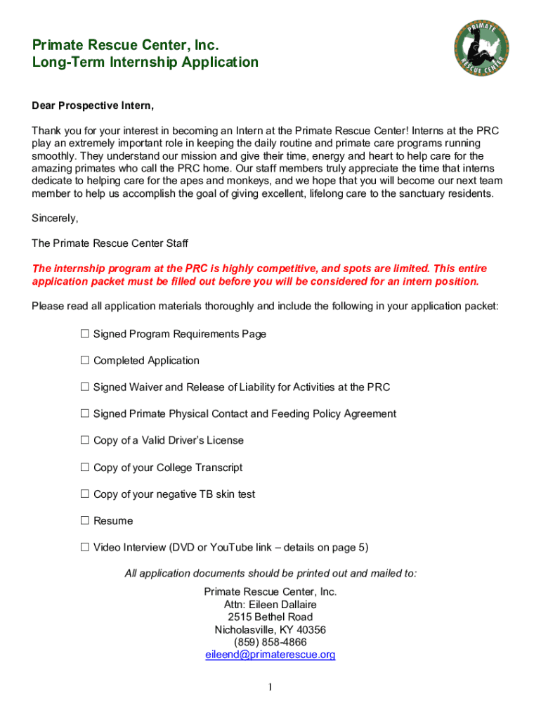Fillable Online Did you know the PRC offers... - Primate Rescue Center ...