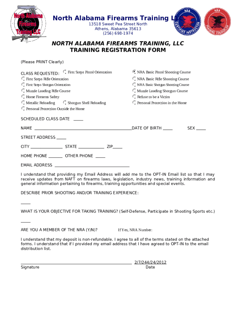 Firearms Safety Course - admin Doc Template | pdfFiller