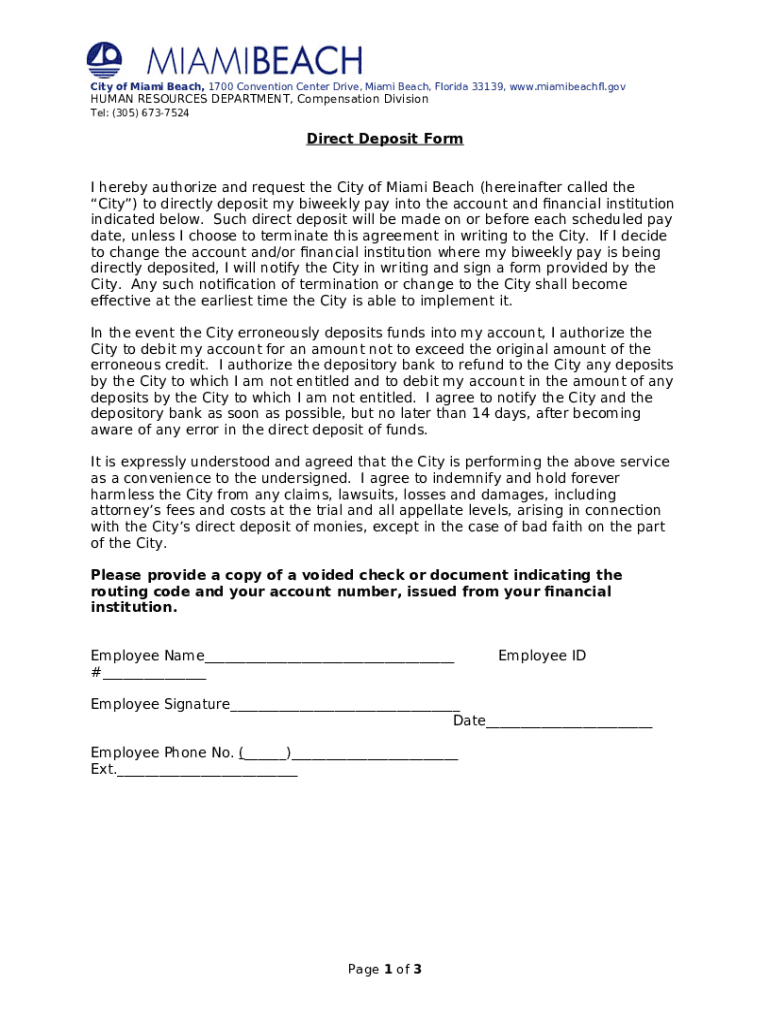 Direct-Deposit--Revised-10- ... Doc Template | pdfFiller