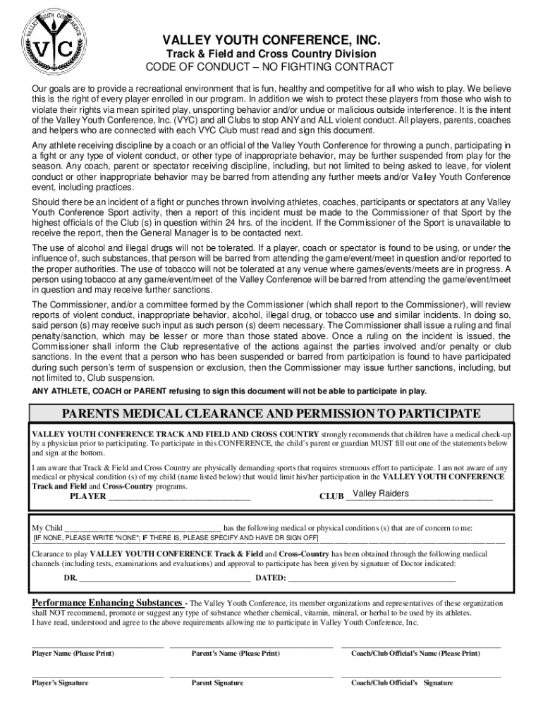 Fillable Online Fillmore Condors Returning Athlete Web Registration ...