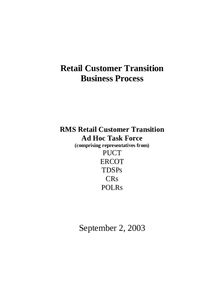 RMS Task Force on Retail Market Customer Transition ... Doc Template ...