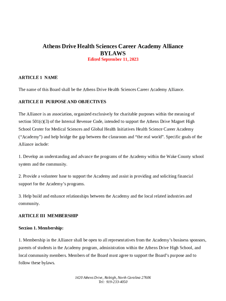 Athens Drive Magnet High School Health Science Academy Doc Template ...