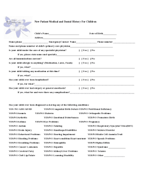 Fillable Online MDC dental insurance information form Fax Email Print ...