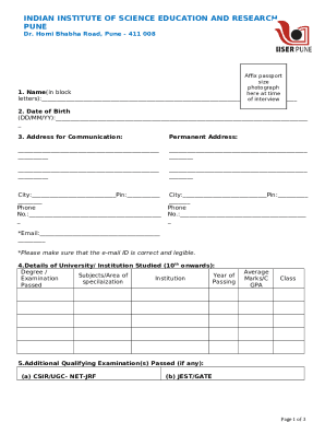 Signature of the Applicant Date Doc Template | pdfFiller