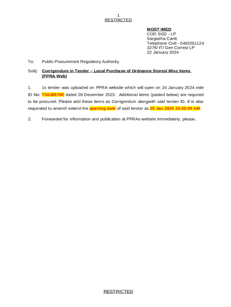 Public Procurement Service Doc Template | pdfFiller