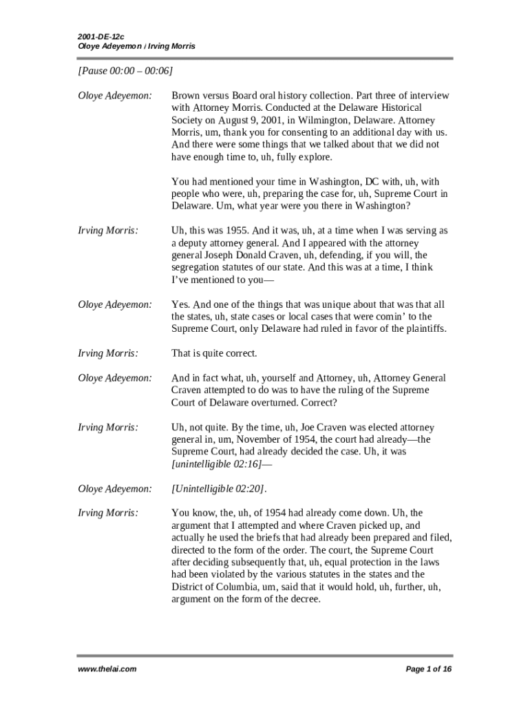 Documenting the American South: Oral Histories of the ... Doc Template ...