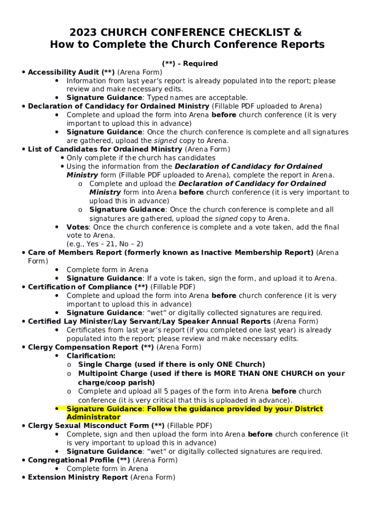 Paperwork ChecklistUnited Methodist Church of Greater ... Doc Template ...