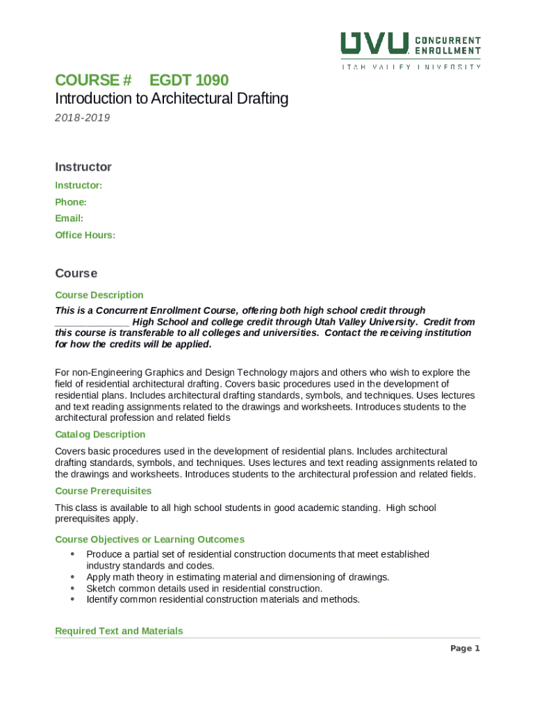 Concurrent Enrollment (CE) - Park City High School Doc Template | pdfFiller