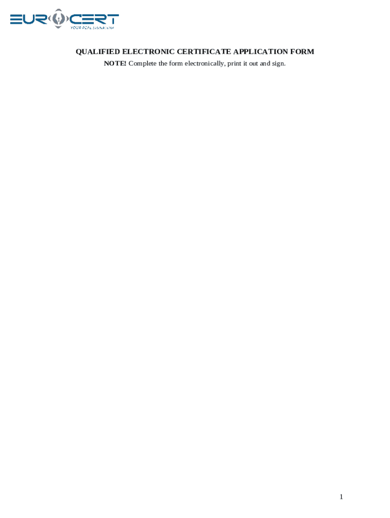 Qualified certificate - Certum.eu Doc Template | pdfFiller
