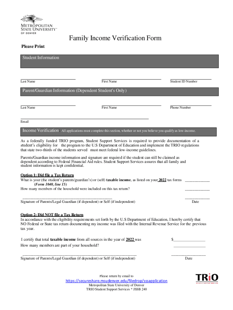 Fillable Online Parent/Guardian Information (Dependent Students Only ...
