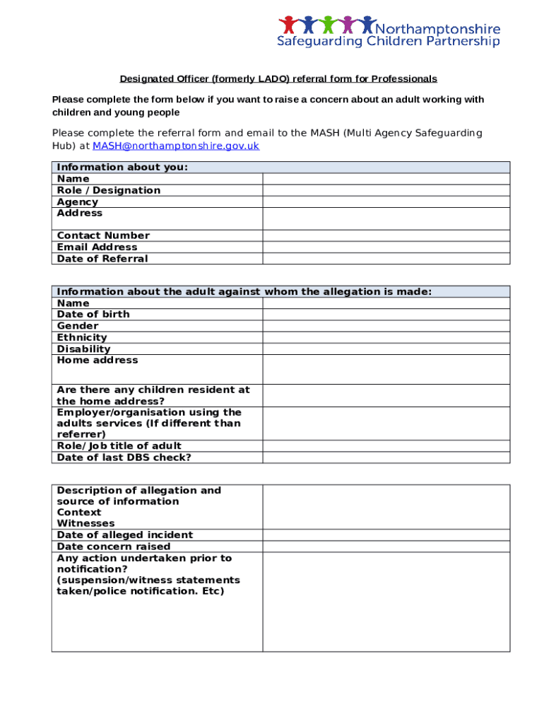 LADO referral professionals Doc Template | pdfFiller