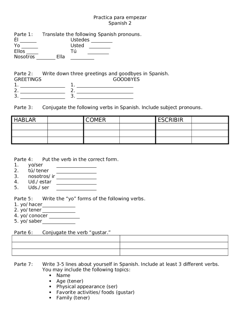 Pois no: Brazilian Portuguese Course for Spanish ... Doc Template ...