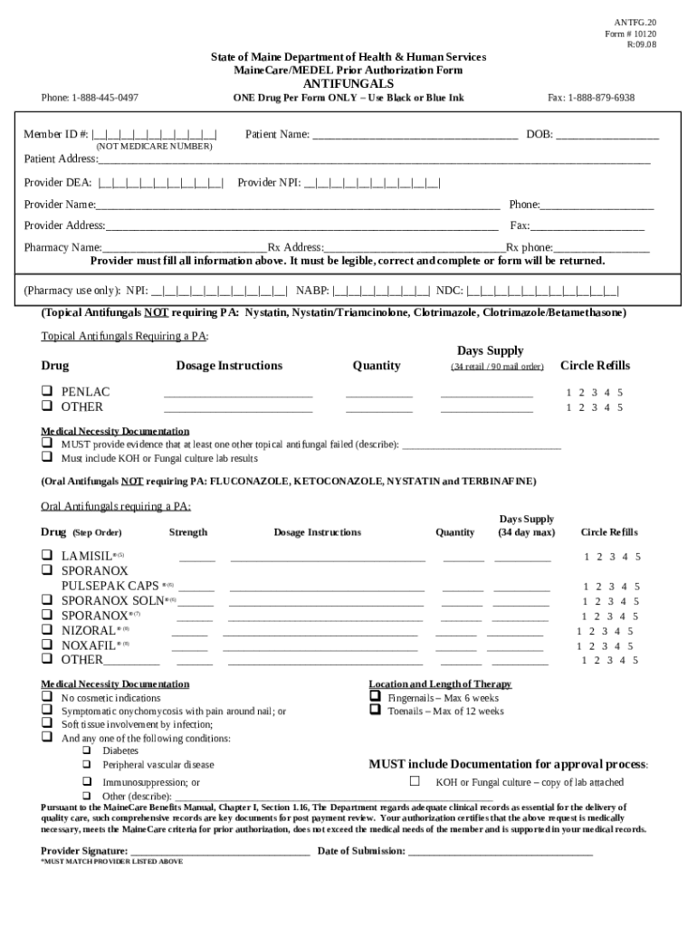 Maine Medicaid Prior Authorization - es Doc Template | pdfFiller