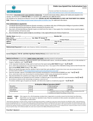 Fillable Online Fidelis Care Opioid Prior Authorization Form. Fidelis ...