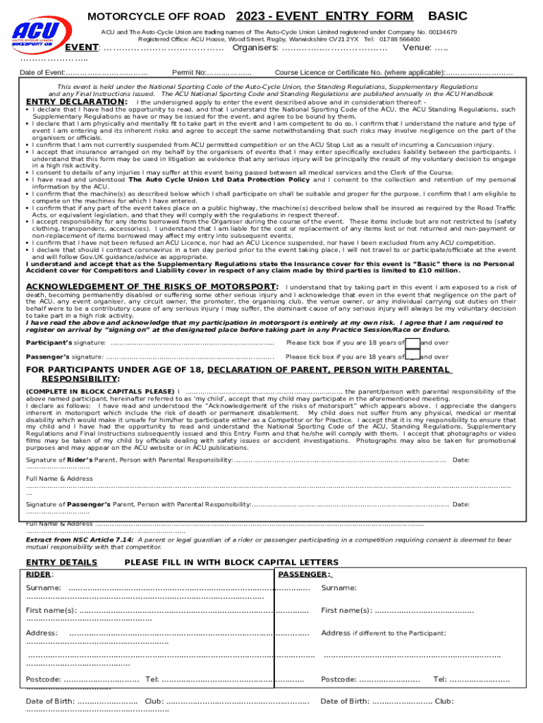 ACU and The Auto-Cycle Union are trading names Doc Template Doc ...