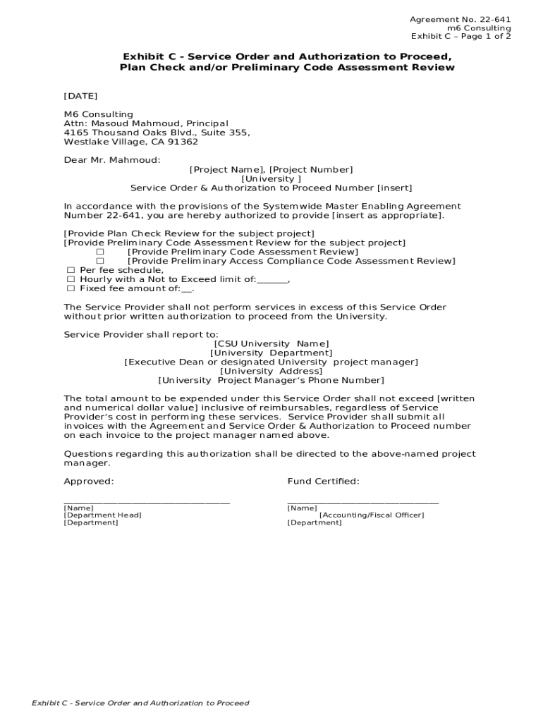 MASTER ENABLING AGREEMENT PLAN CHECK REVIEW ... Doc Template | pdfFiller