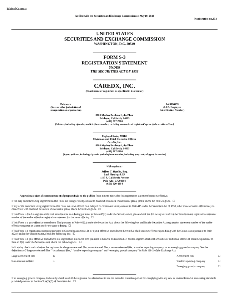 SBFM : S-3 Registration statement for specified transactions ... Doc Template | pdfFiller