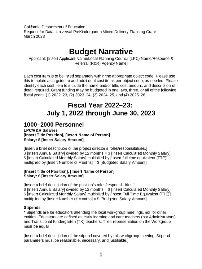 ATT1-23. This is a template for the Universal PreKindergarten Mixed ...