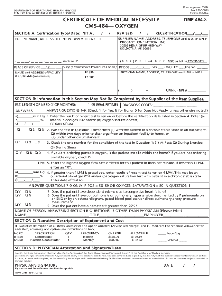 Fillable Online CMN for Oxygen.pdf - Form Approved OMB No. 0938-0679 ...