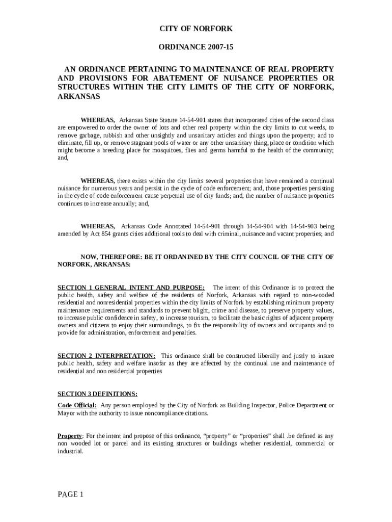 Nuisance Abatement: A New Strategy For An Old Problem Doc Template | pdfFiller